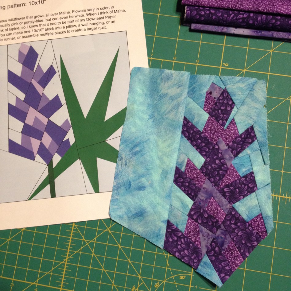 Friday Finish: Lupine, a Foundation Paper Piecing Pattern | Night Quilter