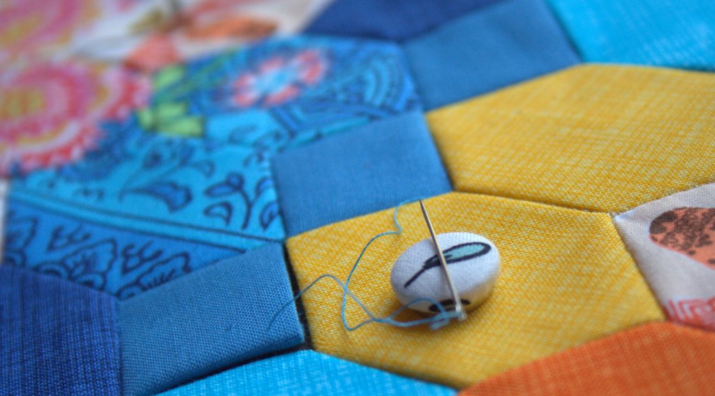 Summer EPP Table Runner Progress | Night Quilter