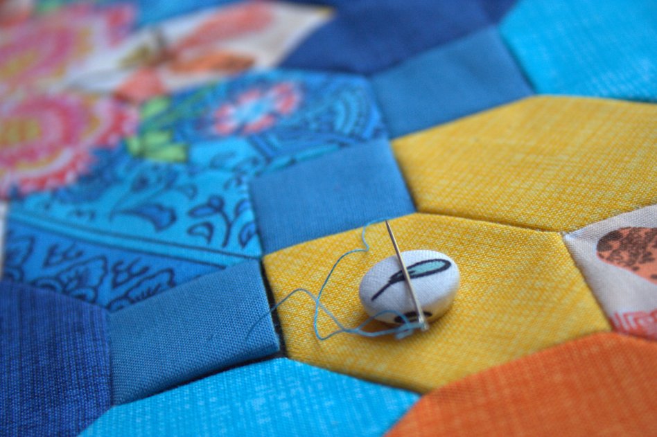 Summer EPP Table Runner Progress | Night Quilter