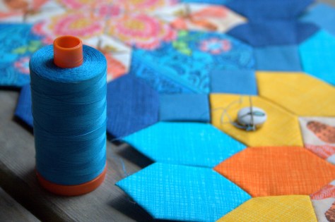 Summer EPP Table Runner Progress | Night Quilter