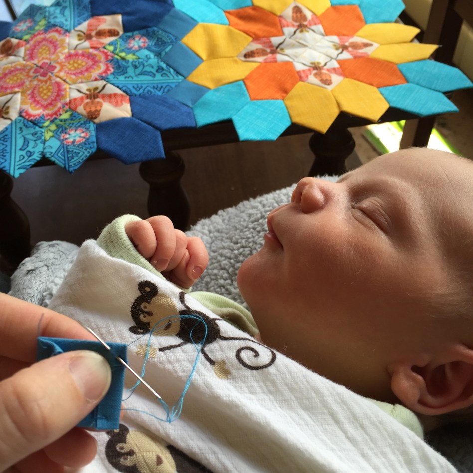 Summer EPP Table Runner Progress | Night Quilter