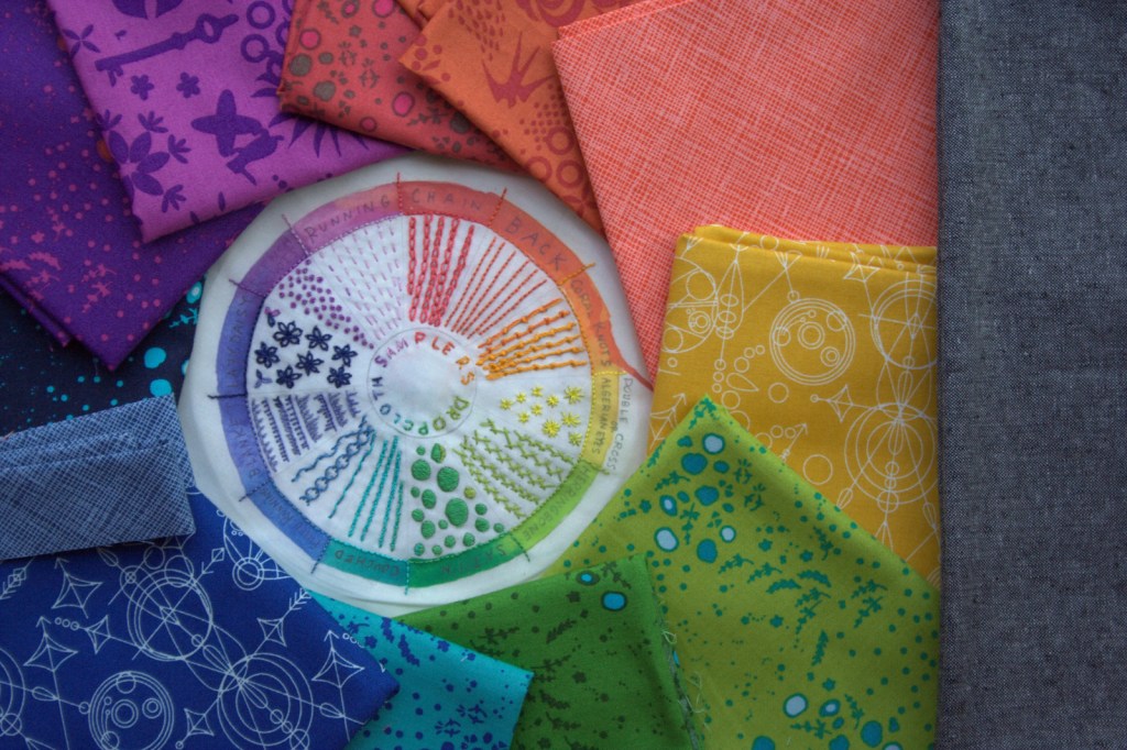 Dropcloth Color Wheel Embroidery Finish… but only the Beginning ...