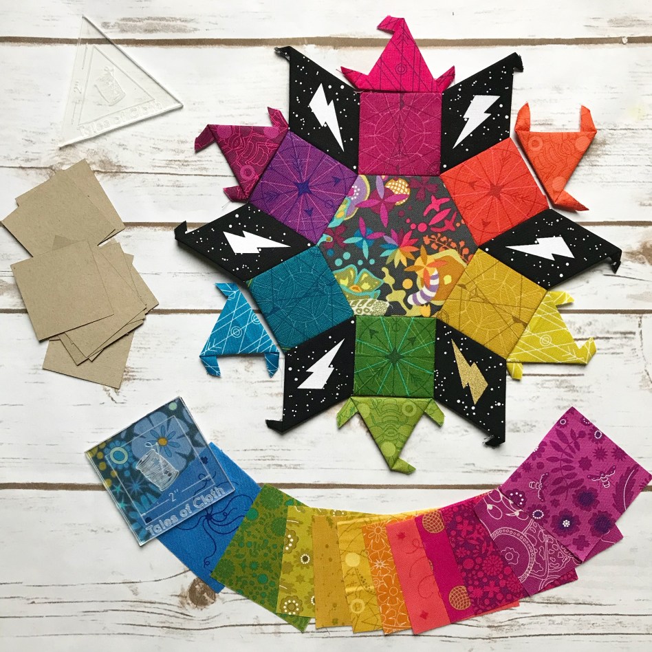 Mandolin Quilt Block Progress, My Newest Rainbow EPP | Night Quilter